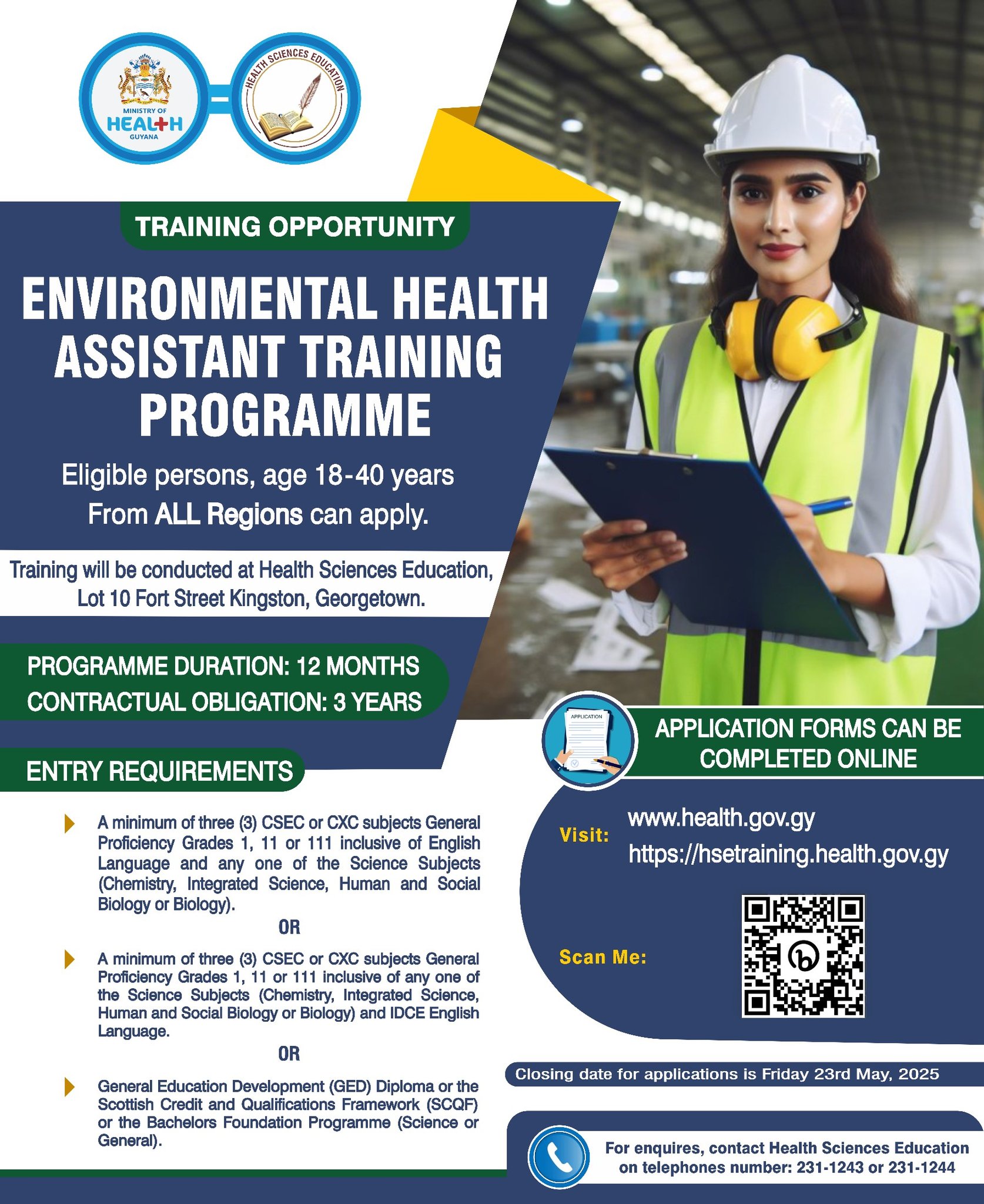 Environmental Health Assistant Training Programme – Ministry of Health ...